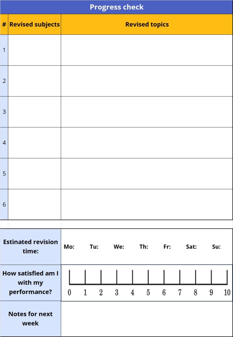 The Ultimate GCSE Revision Timetable Template + Free Download PDF | Ostado